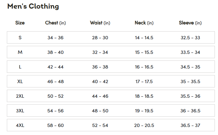 Size Charts – 'Alaha Pacific